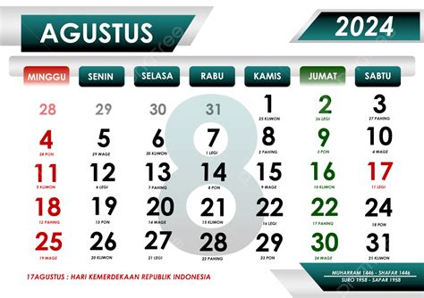 Kalender Jawa Agustus 2024 Lengkap Dengan Weton Dan Penanggalan Hijria