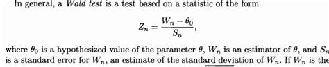 Hypothesis Testing Wald Statistic With Known Mean And Unknown