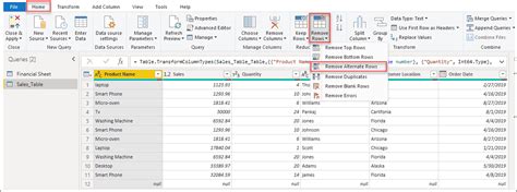 how to remove rows in power query editor [with various examples] spguides