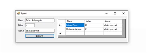 cara input data dari textboxt ke datagridview di vb lebak cyber