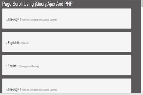 load data while scrolling page down with jquery ajax php