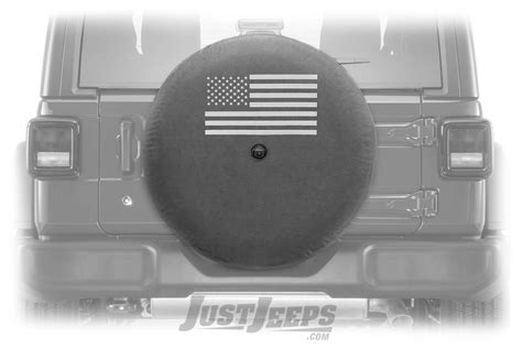 Just Jeeps Mopar Spare Tire Cover American Flag Logo For 2018 Jeep