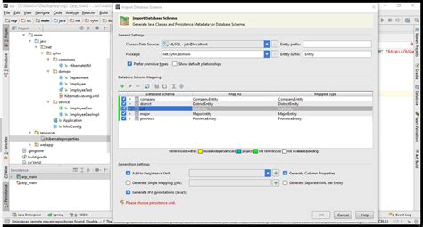 java intellij idea 2016 please choose persistence unit