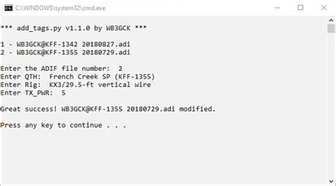adding custom fields to an adif file wb3gck qrp amateur
