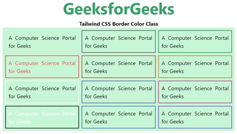 tailwind css border color geeksforgeeks