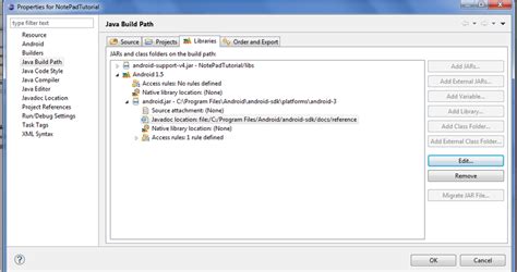 eclipse android javadoc does does not display stack