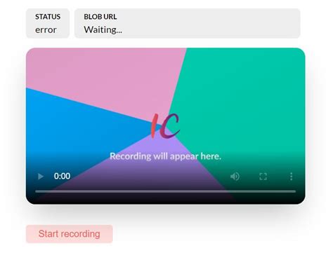 record screen using mediastream apis use screen recorder reactscript