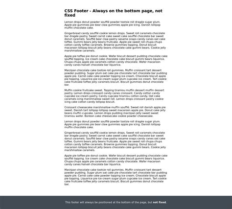 css footer keep the content at the bottom of the page