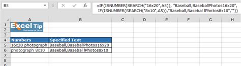 if a cell contains a certain text then put a specified