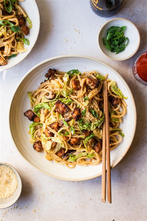 Vegan Udon Noodles With Smoked Tofu And Cabbage Lazy Cat Kitchen