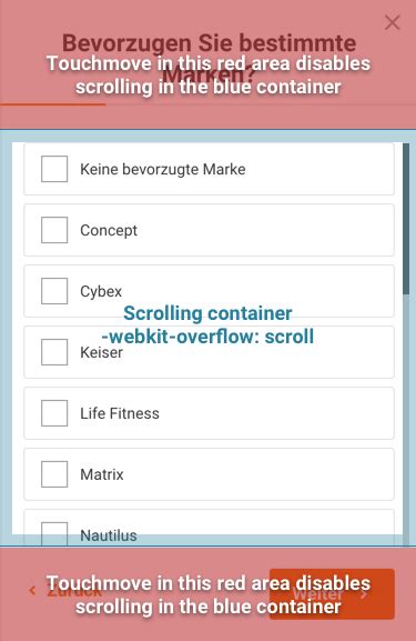 css webkit overflow touch stops working when tapping on element