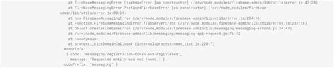 ios error messaging registration token not registered stack overflow
