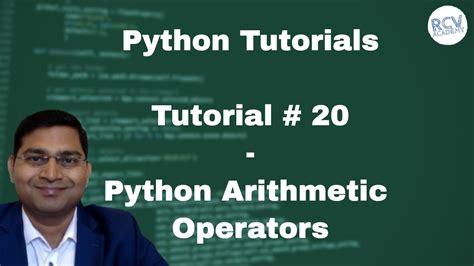 python beginner tutorial 20 python arithmetic operators