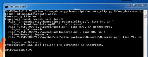 gdal fwtools python importerror dll load failed