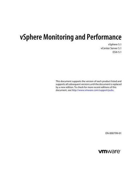 Vsphere Monitoring And Performance Documentation Vmware
