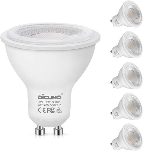 Dicuno Gu10 Led Bulbs 5w 50w Halogen Bulb Equivalent 3000k Warm White
