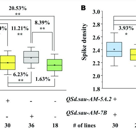 The Aggregation Effect Of The Major Qtl For Spike Density Sd In Two