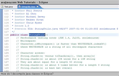 how do i decompile java classes in eclipse web tutorials