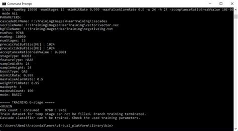 python 3 x haar cascade cannot be trained stack overflow