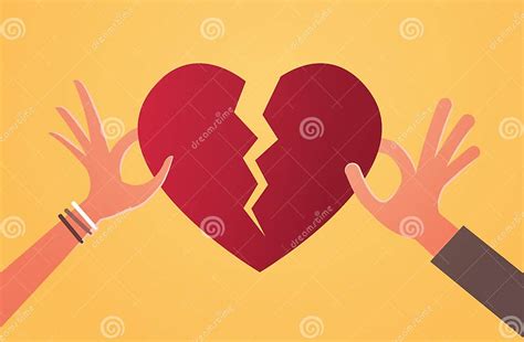 Woman Man Hands Holding Pieces Of Broken Heart Depression Life Crisis