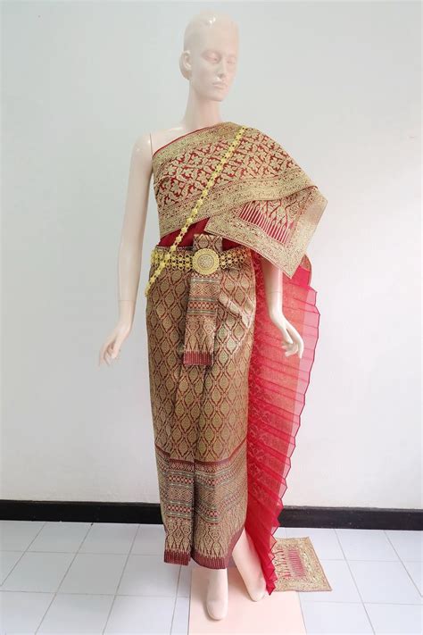 6 Colors Traditional Thai Dresses For Women Finished Wrap Around Skirt