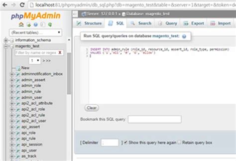 how to reset magento admin user role and resources