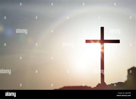 The Background Of The Holy Cross Symbolizing The Death And Resurrection