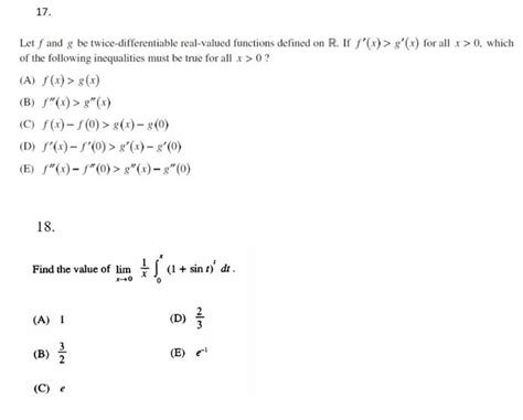 solved let f and g be twice differentiable real valued fu
