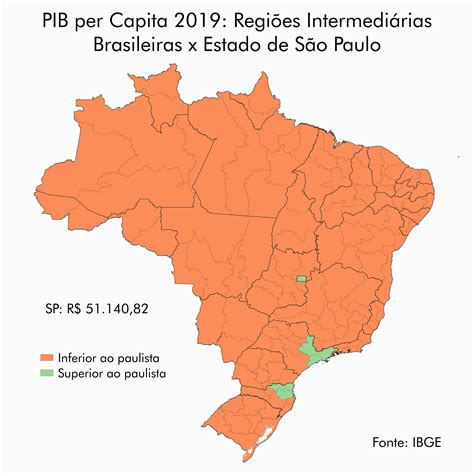 Pib 2019 Regiões Intermediárias E Imediatas