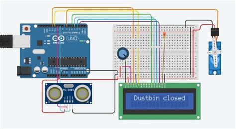 smart dustbin using arduino ultrasonic sensor and servo