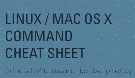 a quick cheat sheet to the unix mac terminal infographic