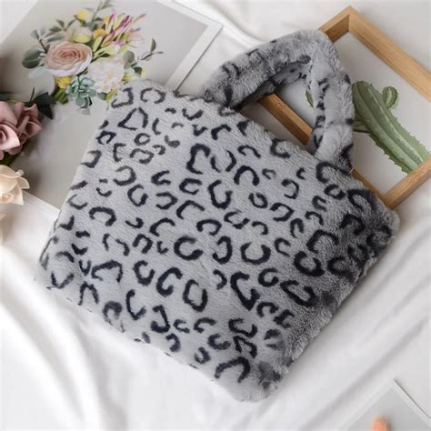High Quality Fashion Shoulder Tote Bag Leisure Fluffy Bags Faux Fur