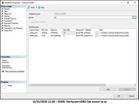 cannot create database diagram in sql server 2019 database