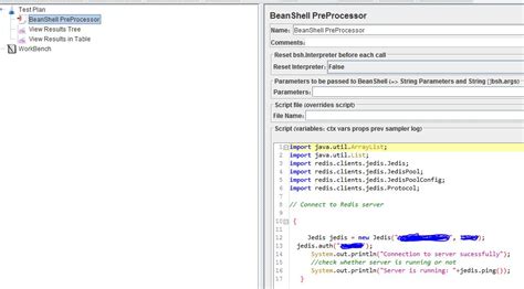 connect jmeter to redis with beanshell stack overflow
