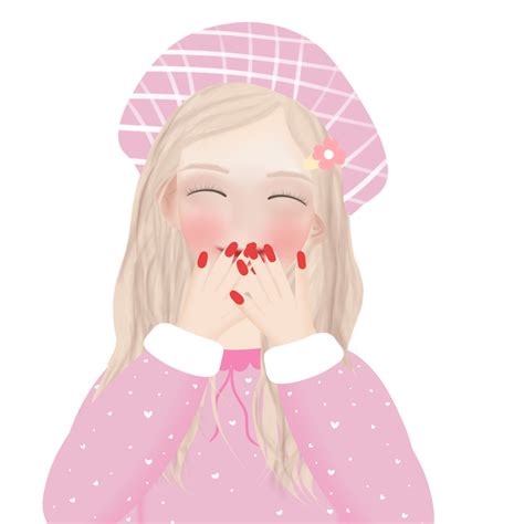 Pretty Girl Blonde In Sweet Pink Dress 33299629 Png