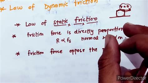 Law Of Static Friction Law Of Dynamic Friction Youtube