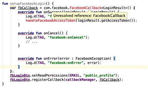 android what is the reason behind unresolved reference when using