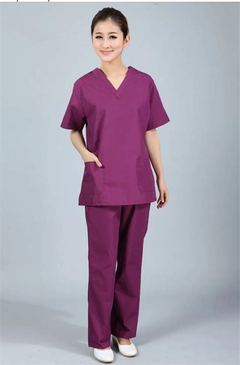 New Plus Size Womens V Neck Summer Nurse Uniform Hospital Medical