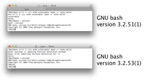 mac os xのbashに1行でshellshock（cve 2014 6271 and cve 2014 7169