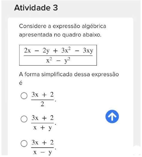 Considere A Expressão Algébrica Apresentada No Quadro Abaixo 2x − 2y