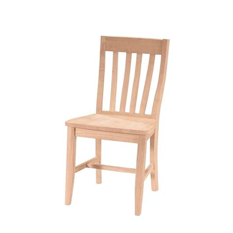 International Concepts Unfinished Wood Dining Chair Set Of 2 C 61p
