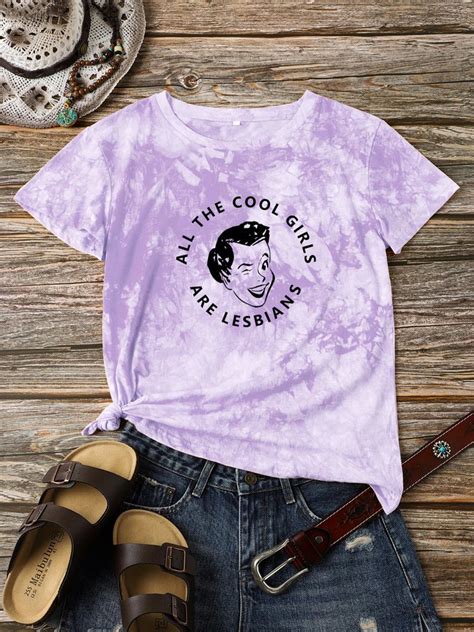 Lgbt All The Cool Girls Are Lesbians Women Tie Dye T Shirt Lilicloth