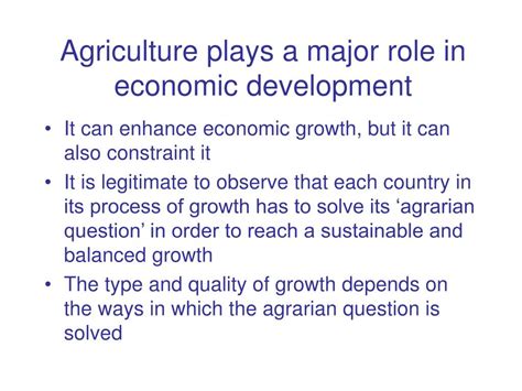 Ppt Roles Of Agriculture In Economic Development Powerpoint