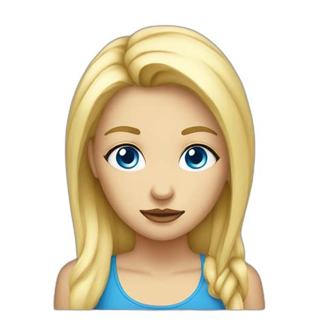 Cute Green Eyed Blonde Girl Ai Emoji Generator