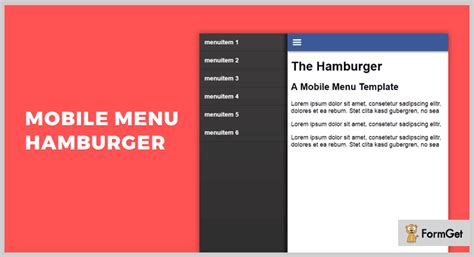 mobile friendly hamburger menu in jquery and css free jquery plugins