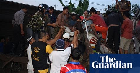 rescue operation after indonesian train crash world news the guardian