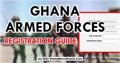How To Apply Ghana Armed Forces Registration 2023 Ghana Recruitments