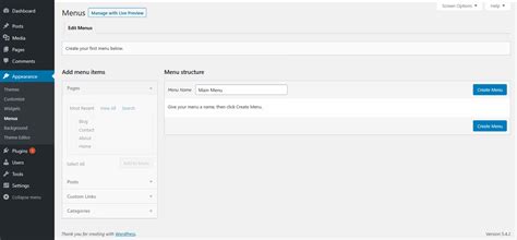 how to create a navigation menu in wordpress step by step