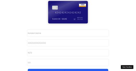 react credit card codesandbox