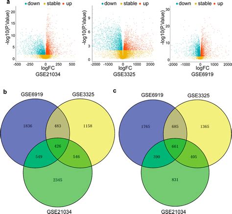 Identification Of The Degs A Volcano Plots Of Microarrays From